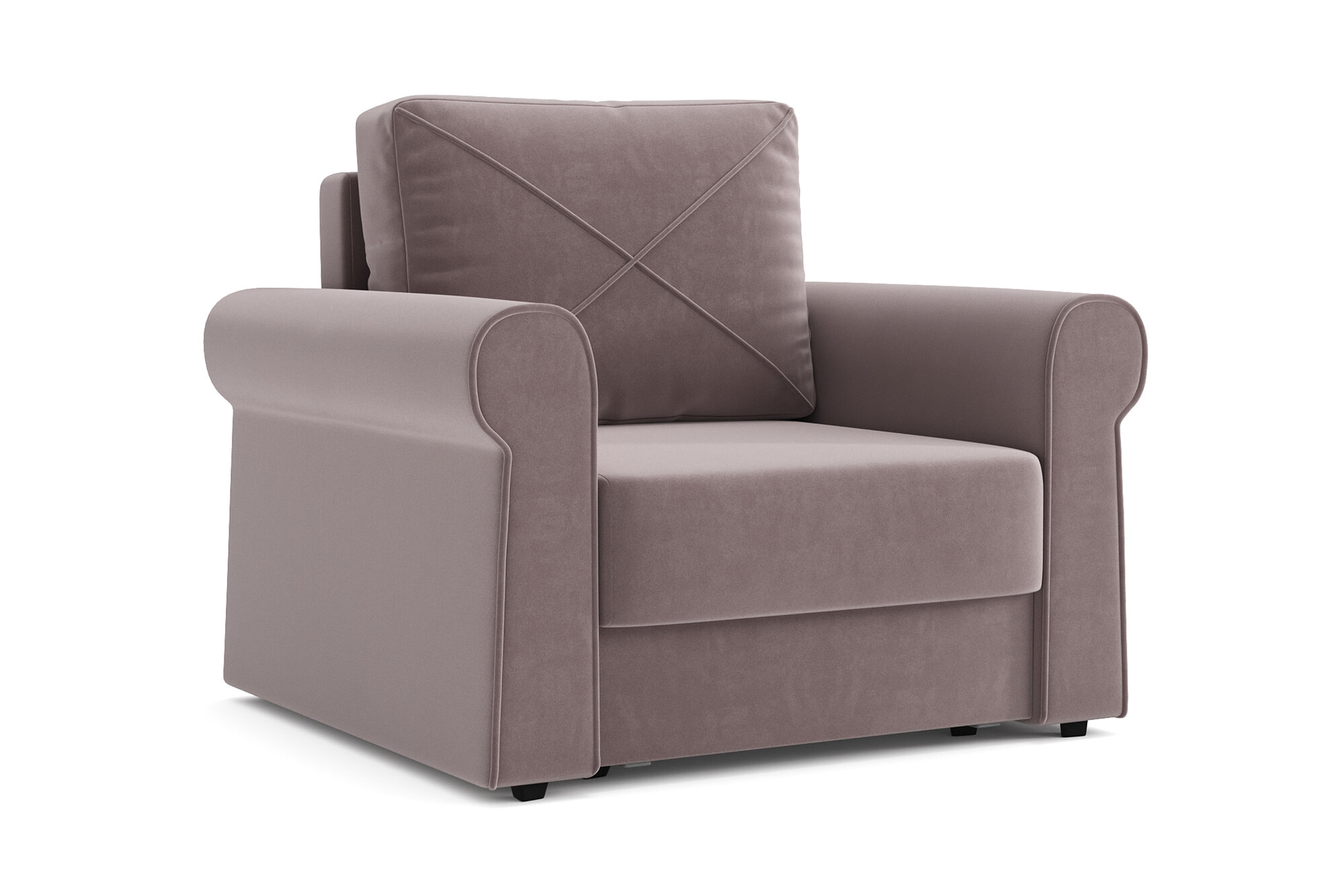 Кресло-кровать раскладное Нонтон Лира, 105x93x95 см, еврокнижка, велюр светло-коричневое