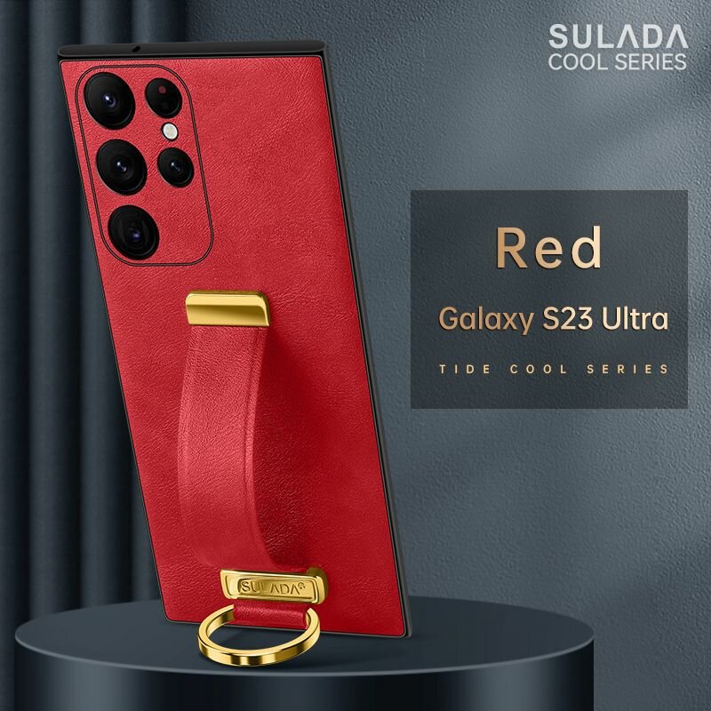 SULADA Роскошное коже чехол для Samsung Galaxy S23 Ultra (Самсунг Галакси С23 Ультра) Нескользящий и удобный