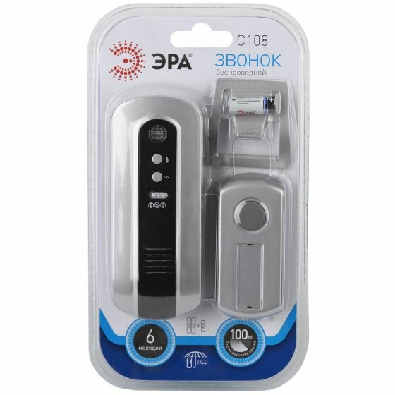 Беспроводной звонок ЭРА C108 Б0018997