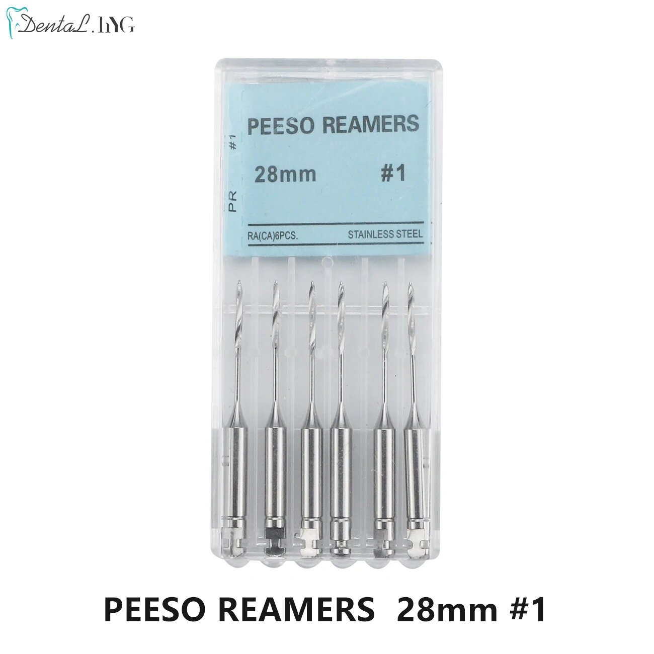 HARBOR DENT Эндодонтические резаки 28/32 мм, 6 шт. Peeso Reamers 28mm 1