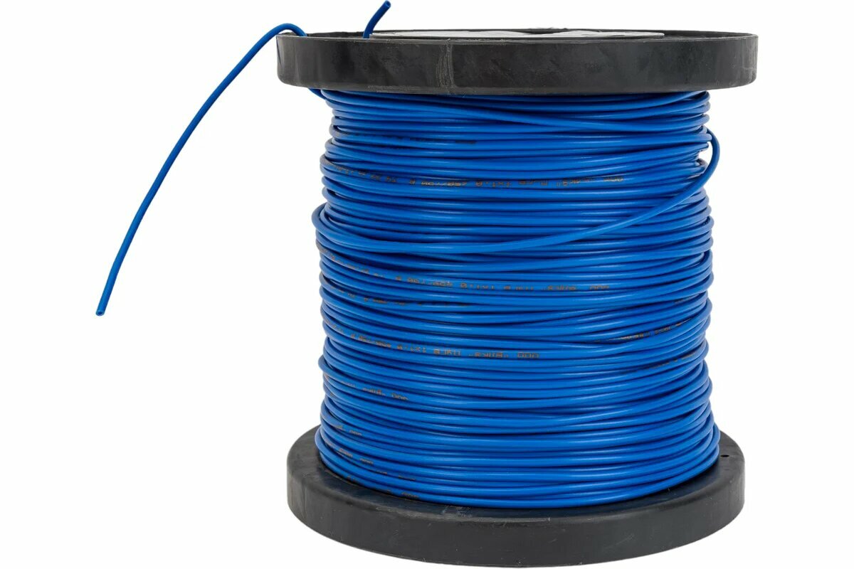 ПУГВ Торкабель 1,0 мм синий на катушке 100 м для бытовой и промышленной электропроводки