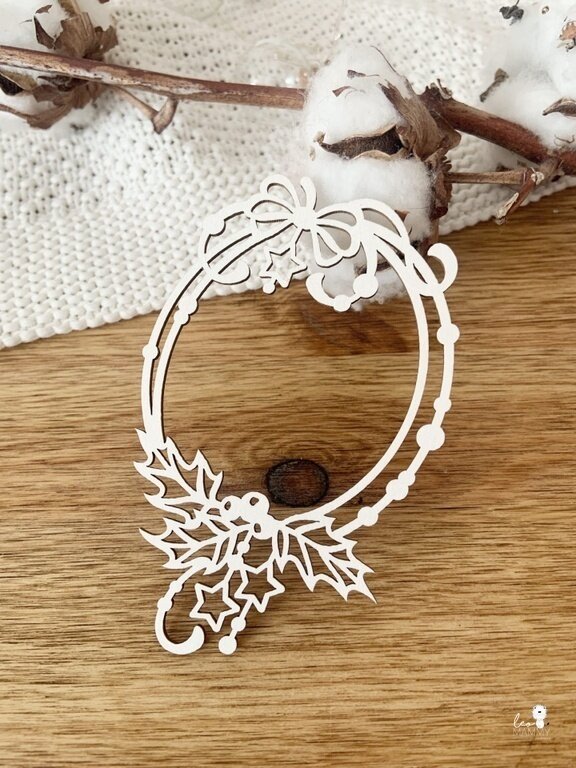 Чипборд LM-NG-445 Рамка Новогодняя с Бантиком