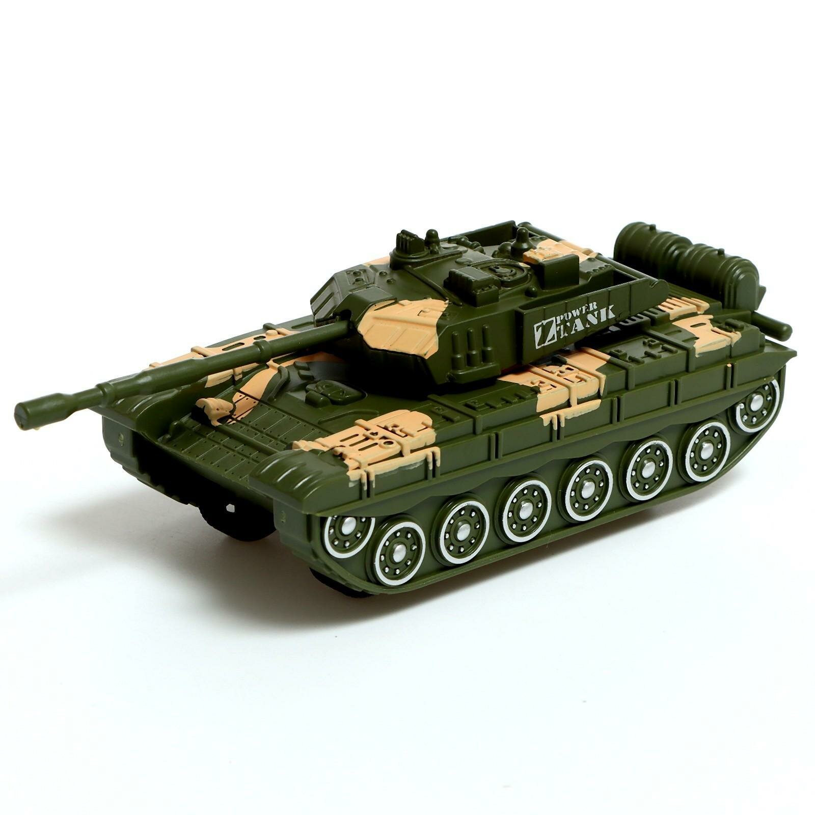 Танк с металлическими элементами ЛАС играс "Армия", инерционный механизм