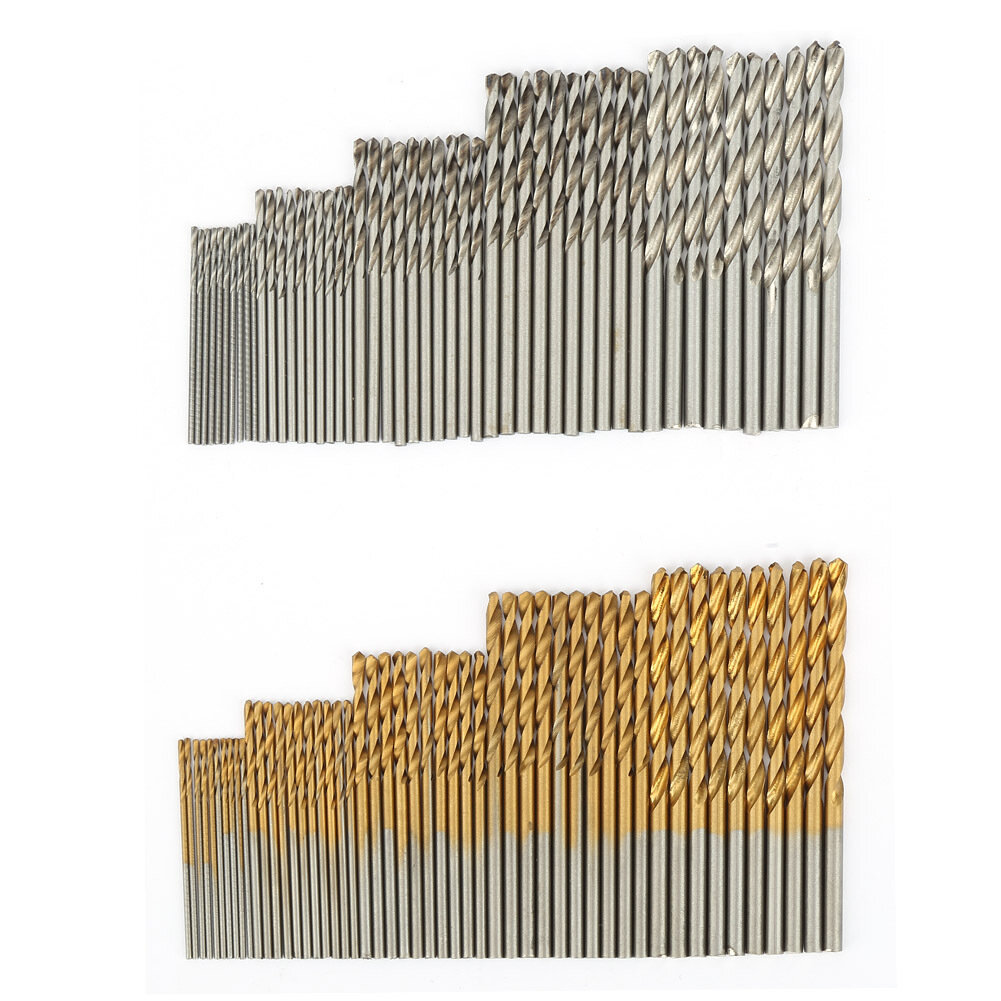Набор 100 сверл HSS с титановым покрытием