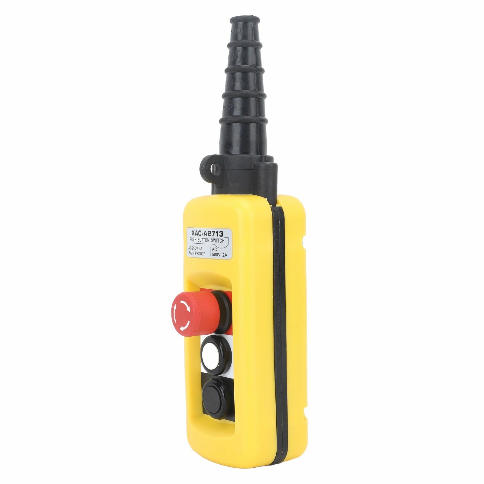 Кнопочный выключатель для управления краном AC250V 5A AC500V 2A 2-кнопочный с аварийным остановом, из ABS