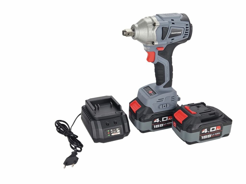 Аккумуляторный беcщеточный винтоверт MKDTD-18V (18В, Li-ion-2шт, 4.0Ач, 220Нм, З/У, в кейсе)