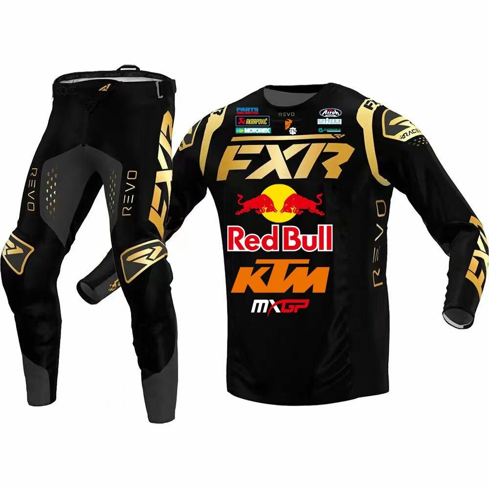 FX Red Bull эндуро комплект снаряжения для мотокросса mx комбинированные трикотажные штаны MTB DH UTV Off Road мотоциклетный гоночный костюм
