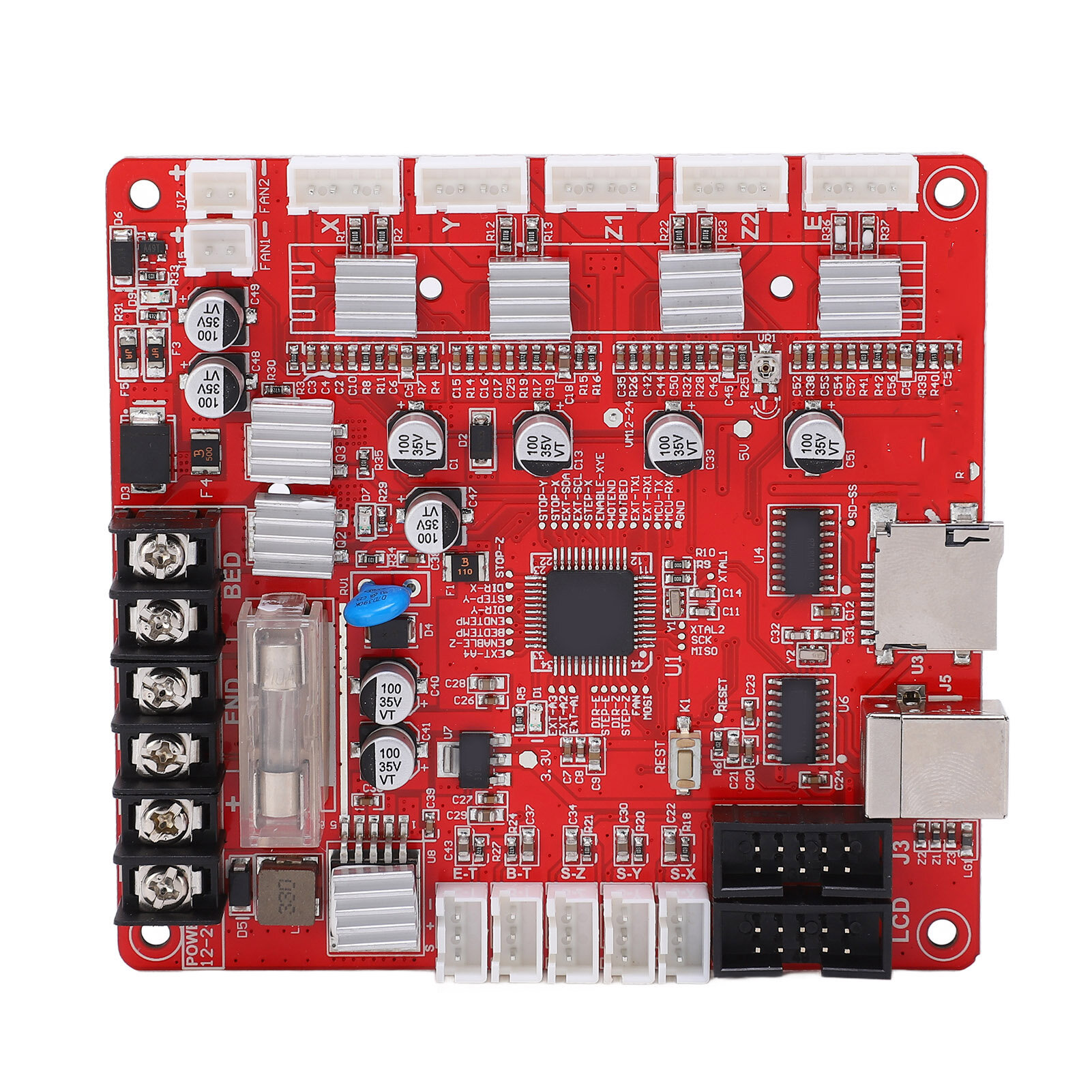 3D -принтер Материнская плата Модуль A4988 Двигатель USB интерфейс 12V -24V для ANET A6