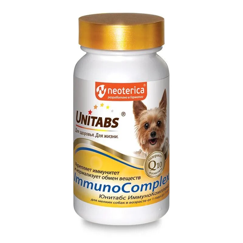 UNITABS ImmunoComplex с Q10 для мелких собак,100таб./уп.(Экопром)