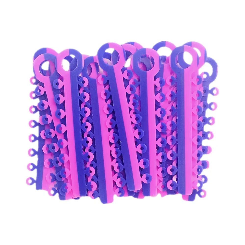20 палочек, стоматологические ортодонтические лигатуры, двухцветные эластичные лигатурные 52-Purple
