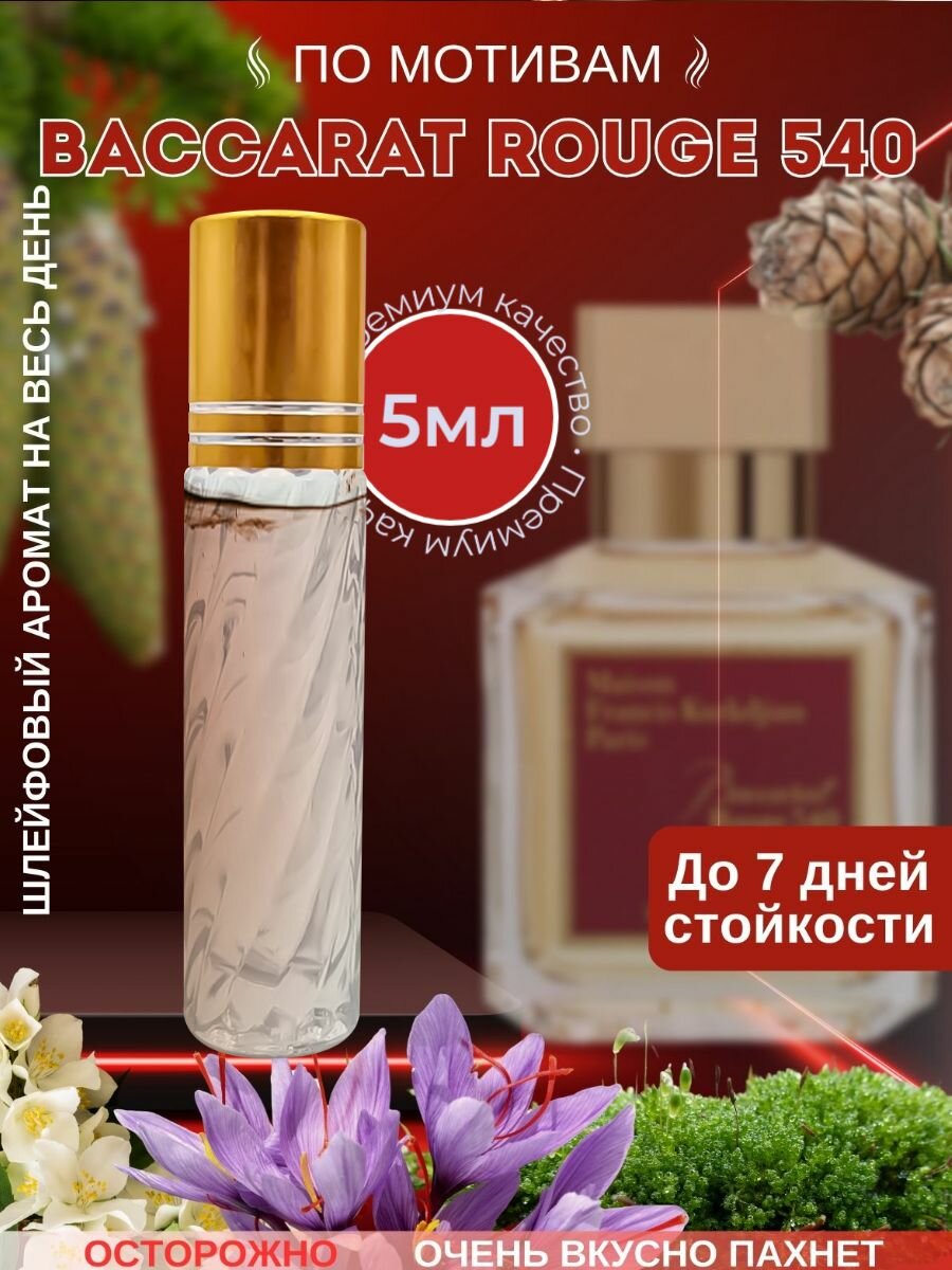 Духи масляные по мотивам Baccarat rough 540 стойкие Баккара роллер 5 мл