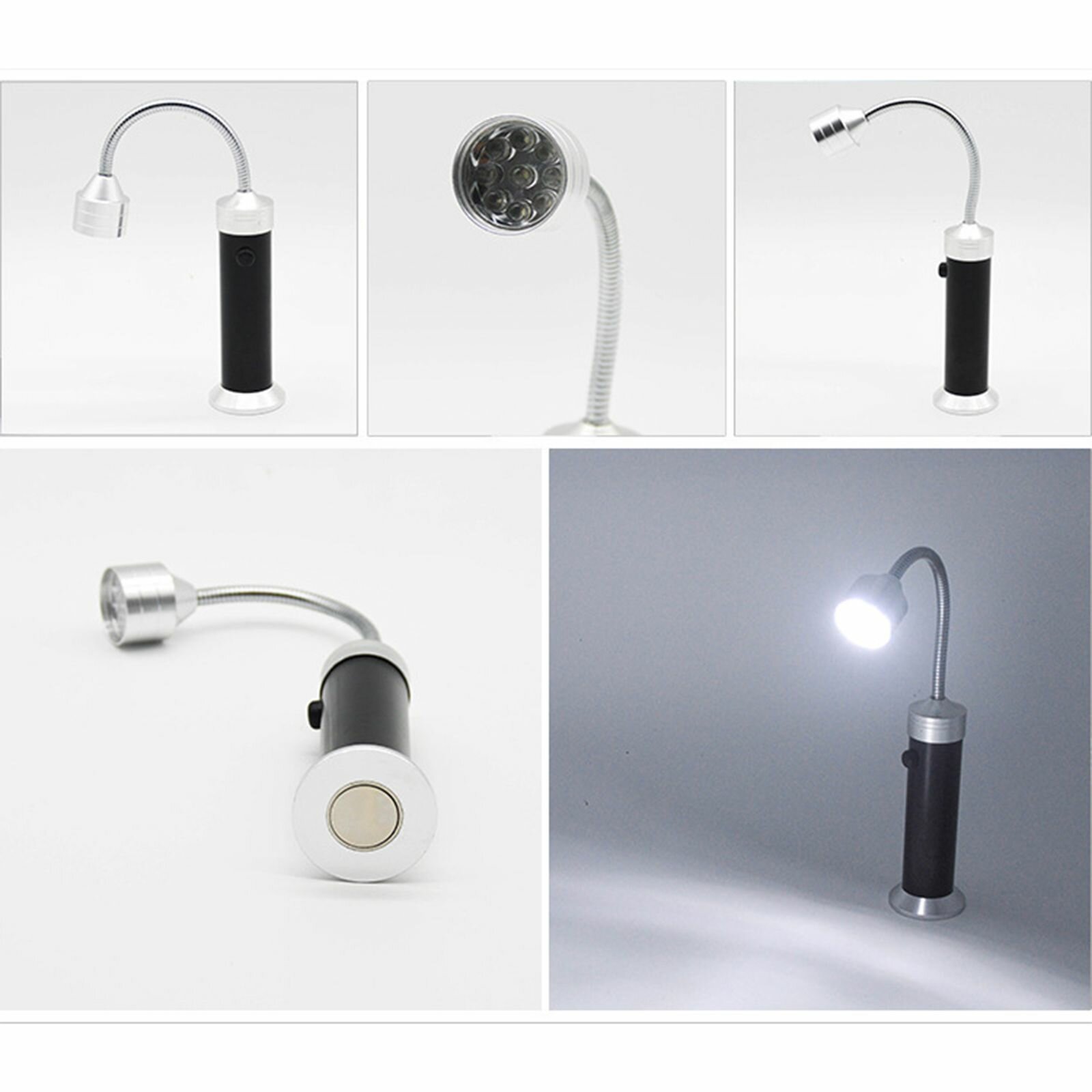 Гибкий LED-фонарик с 9 диодами для ремонта автомобилей, барбекю и аварийных ситуаций