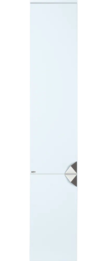 Шкаф-пенал для ванной Misty Сахара 30 L подвесной, 30 см, белый, матовый, с дверками, фурнитура хром, из МДФ