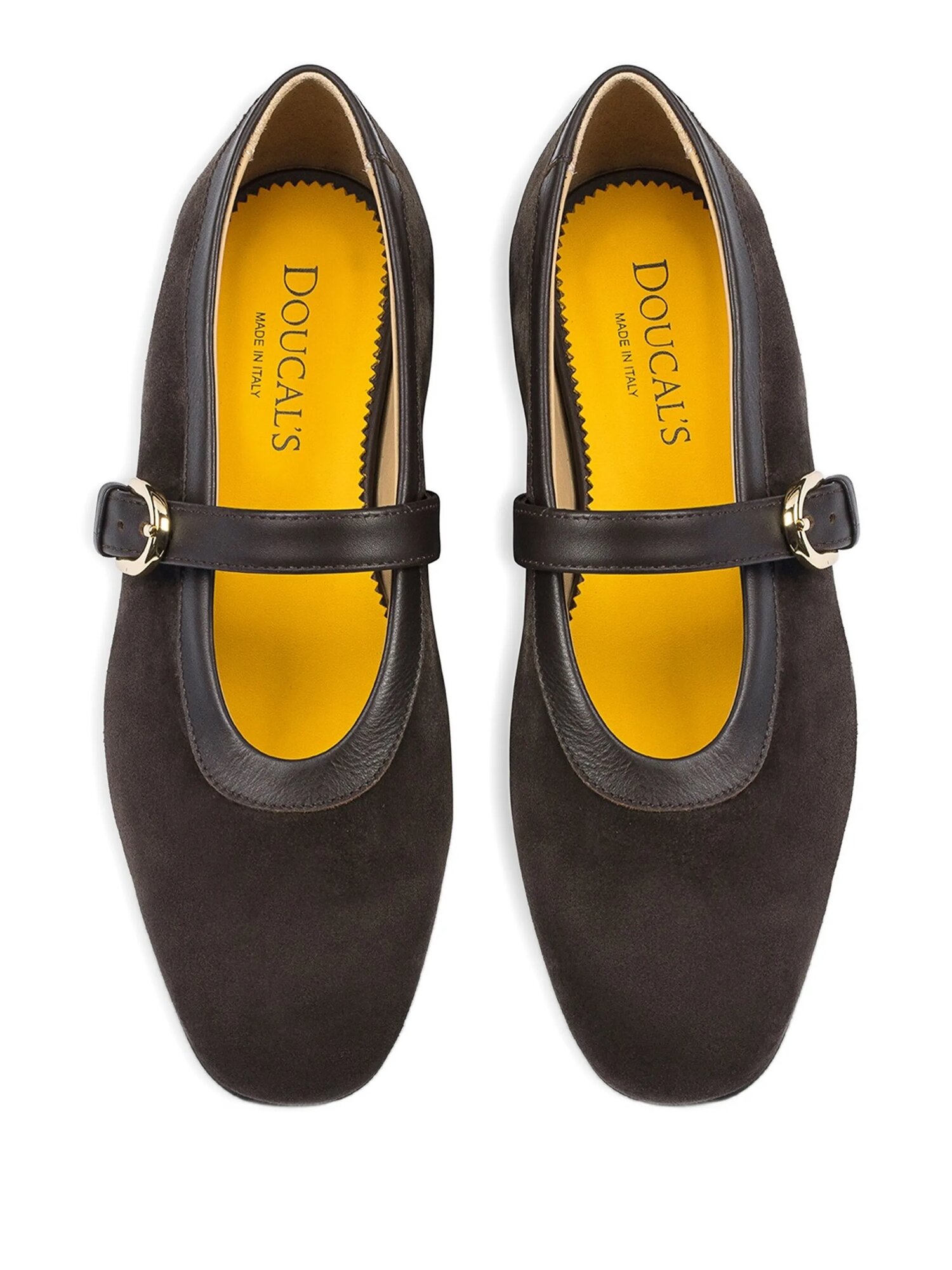 Балетки Doucal's Suede strap ballet flat, размер 37, brown — фото 1