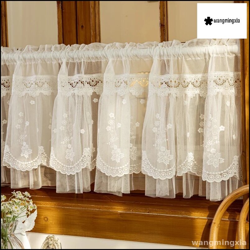 Эксклюзивные белоснежные гардины Brighten Sea 150x40 см с кулиской