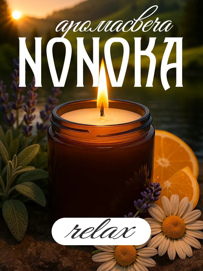 Свеча ароматическая «Nonoka» коллекция Relax от Здравница