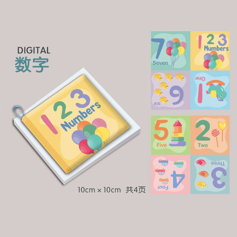 Книжка из ткани для младенцев с хрустящей бумагой, книга для раннего развития новорожденных, устойчивая к разрывам и жеванию тканевая игрушка, когнитивная книга Монтессори для младенцев