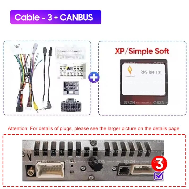 Адаптер Canbus Box RP5-RN-101 для Renault Clio Sandero Logan Captur Duster Kangoo Dokker Dacia Kwid, жгут проводов, кабель Android Radio Canbus Cable 2