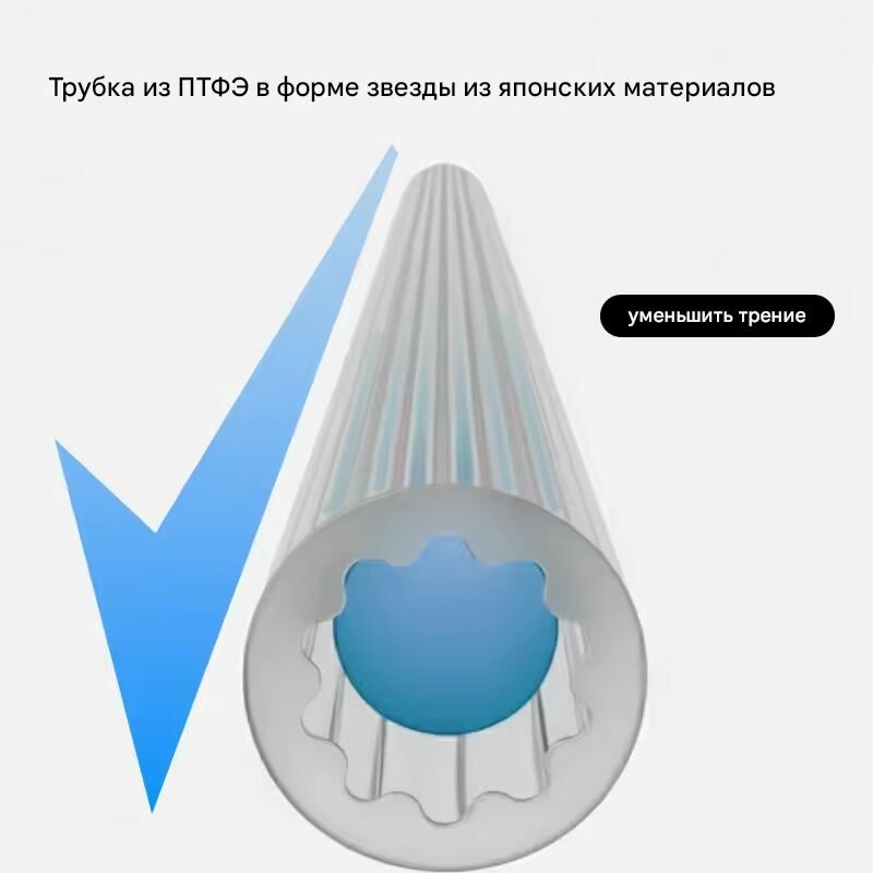 Трубка из японского птфэ в форме звезды, внешний диаметр 4 мм, тефлон, сверхгладкий поток, самодельный 3D-принтер для лаборатории Bambu AMS Creality