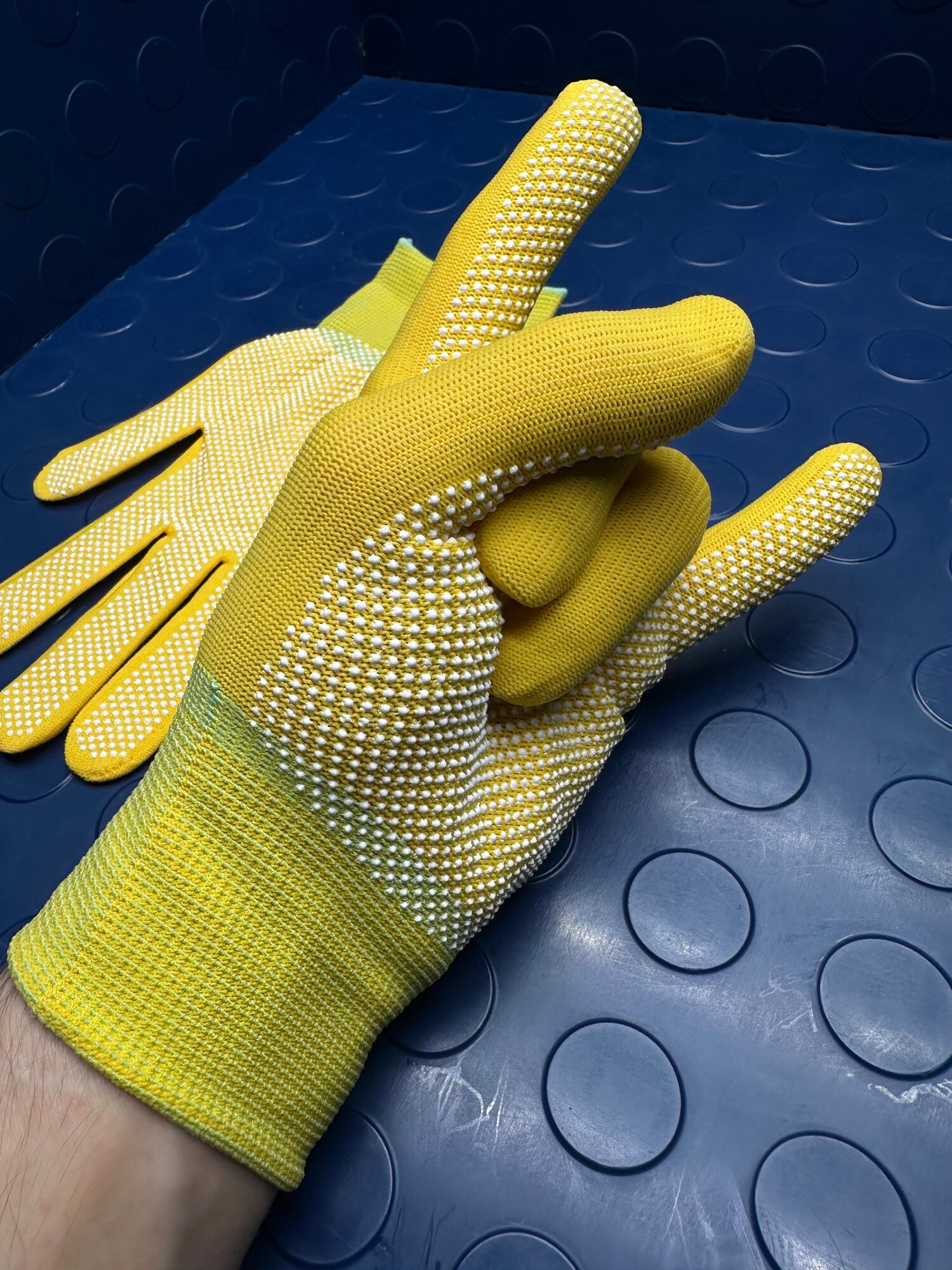 Чёткие перчатки 2 пары, M, жёлтые