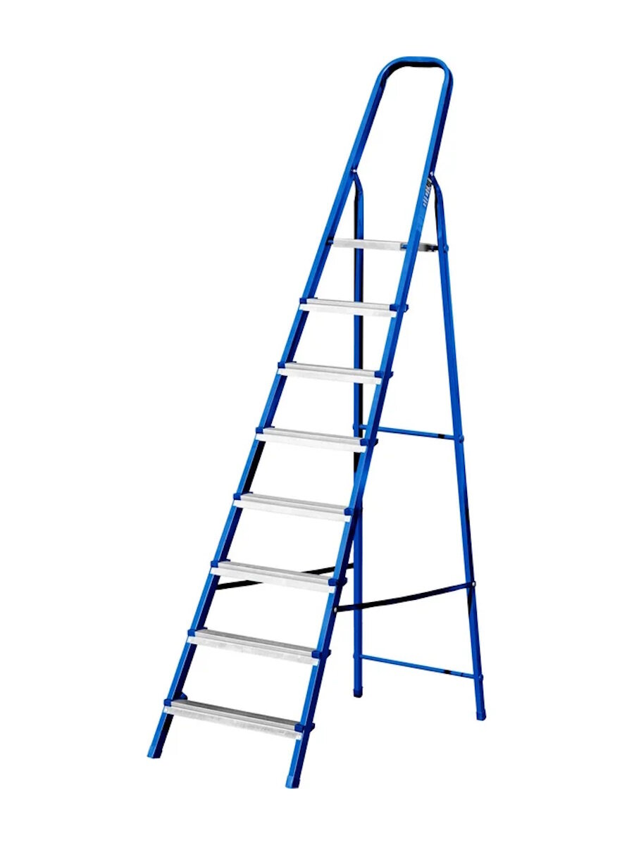 Стремянка MIRAX 38800-08 сталь, 8 ступеней, 3,6 м, до 150 кг