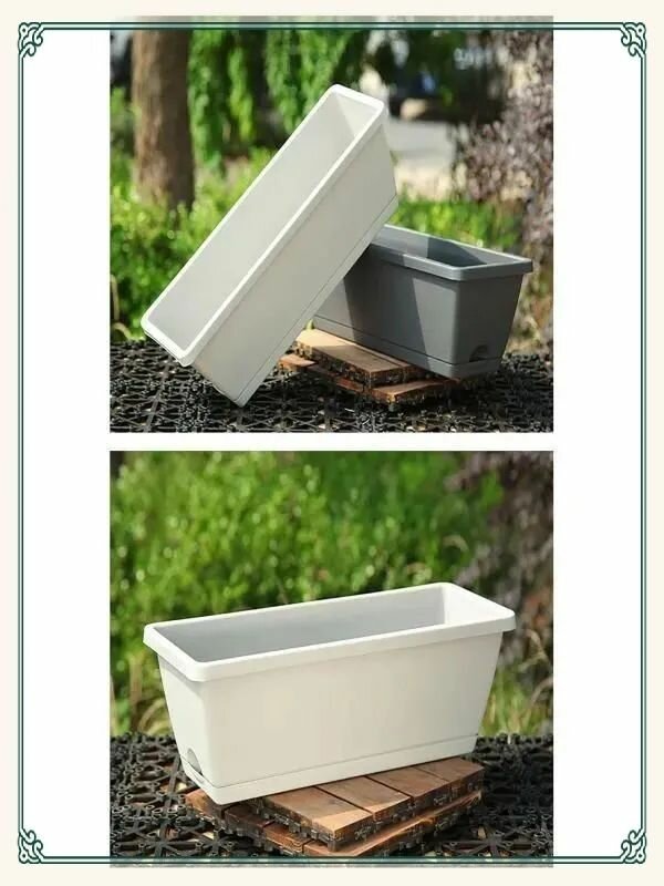 Уличное кашпо 43х19 см, премиум