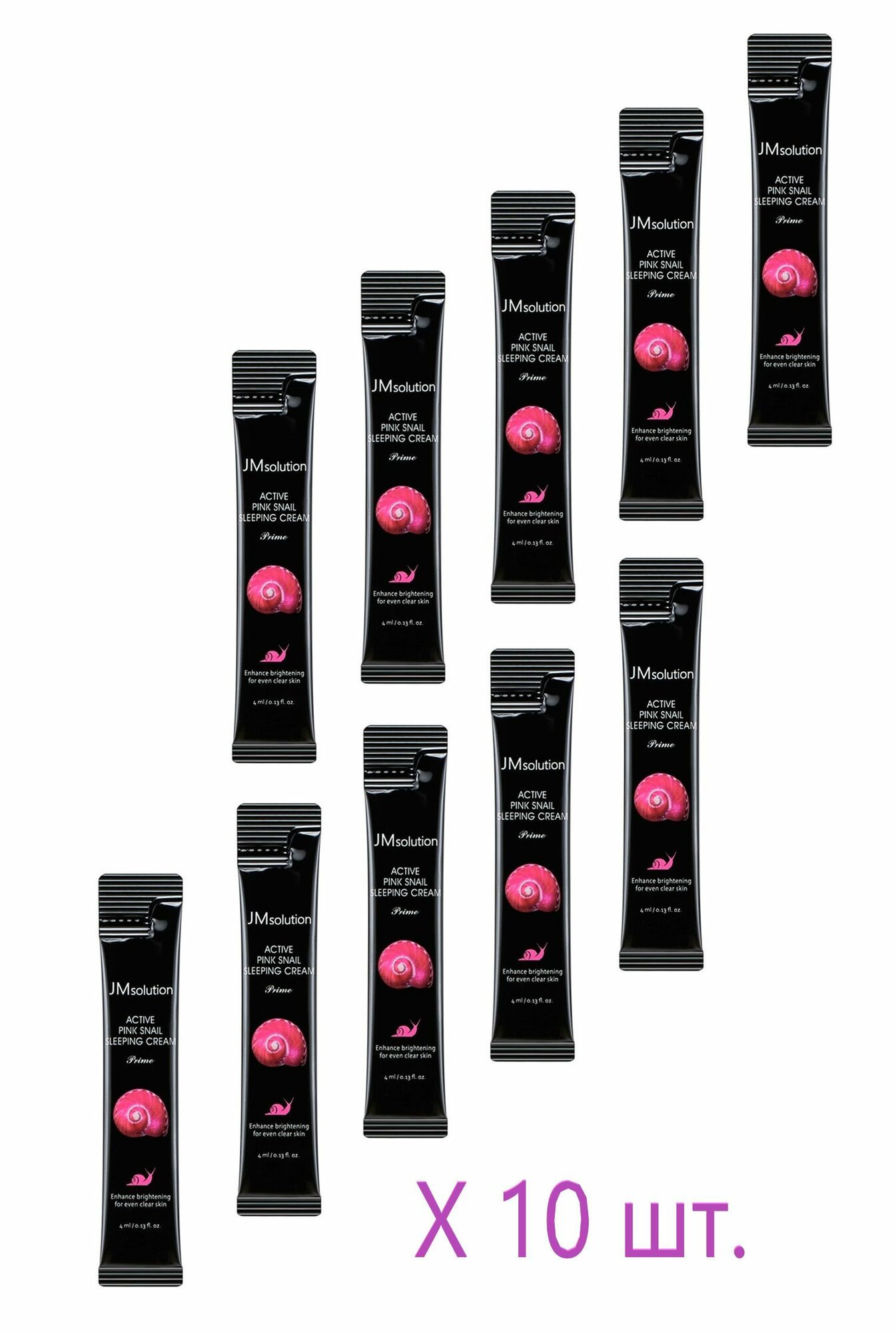 JMsolution Обновляющая ночная крем-маска с муцином улитки ACTIVE PINK SNAIL SLEEPING CREAM, 4мл*10шт