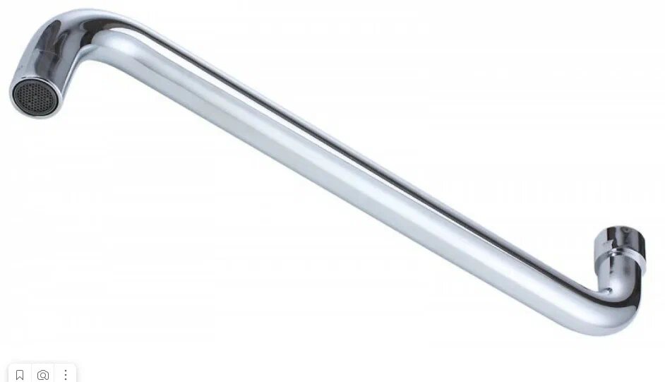 Излив Ledeme L7130S для ванны, латунь, хромированное покрытие, длина 30см