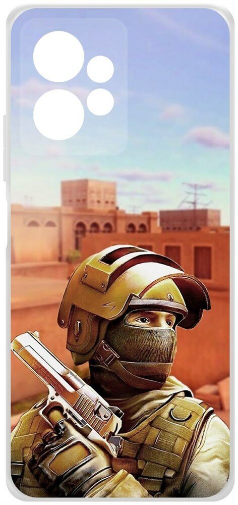 Чехол-накладка Krutoff Clear Case Cтандофф 2 (Standoff 2) - Спец для Xiaomi Redmi Note 12 4G