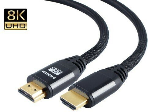Кабель HDMI KS-is, версия 2.1, экранированный, позолоченные коннекторы, 3m