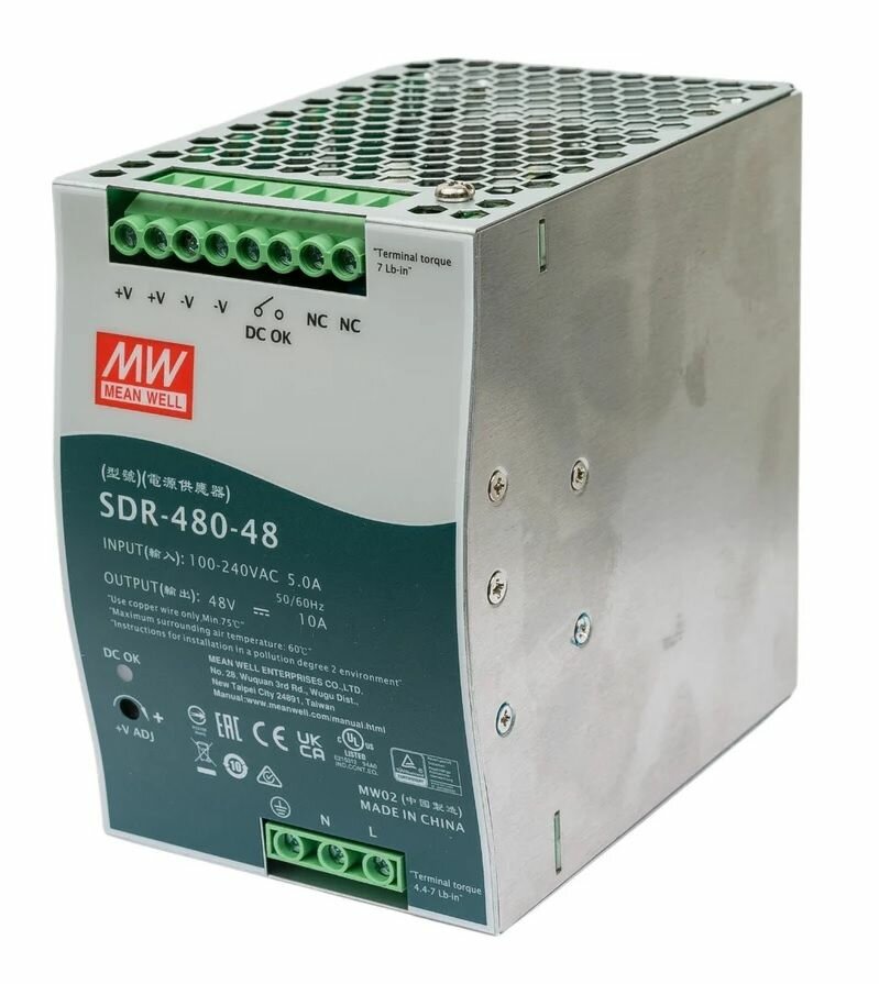 Источник питания Mean Well AC/DC SDR-480-48