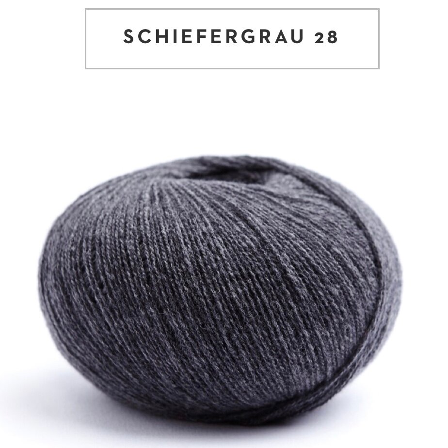 Modena /Модена/ пряжа Lamana (70% шерсть мериноса сверхлегкая, 30% кашемир), 25г/335м (28 M, schiefergrau (шиферно-серый), серый)