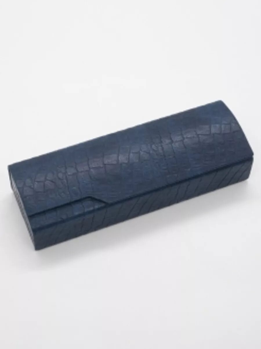 Футляр DIMKIN, для очков, под рептилию, фактура, тёмно-синий