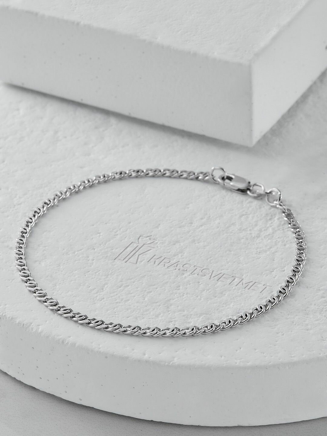 Браслет, серебро, 925 проба, родирование