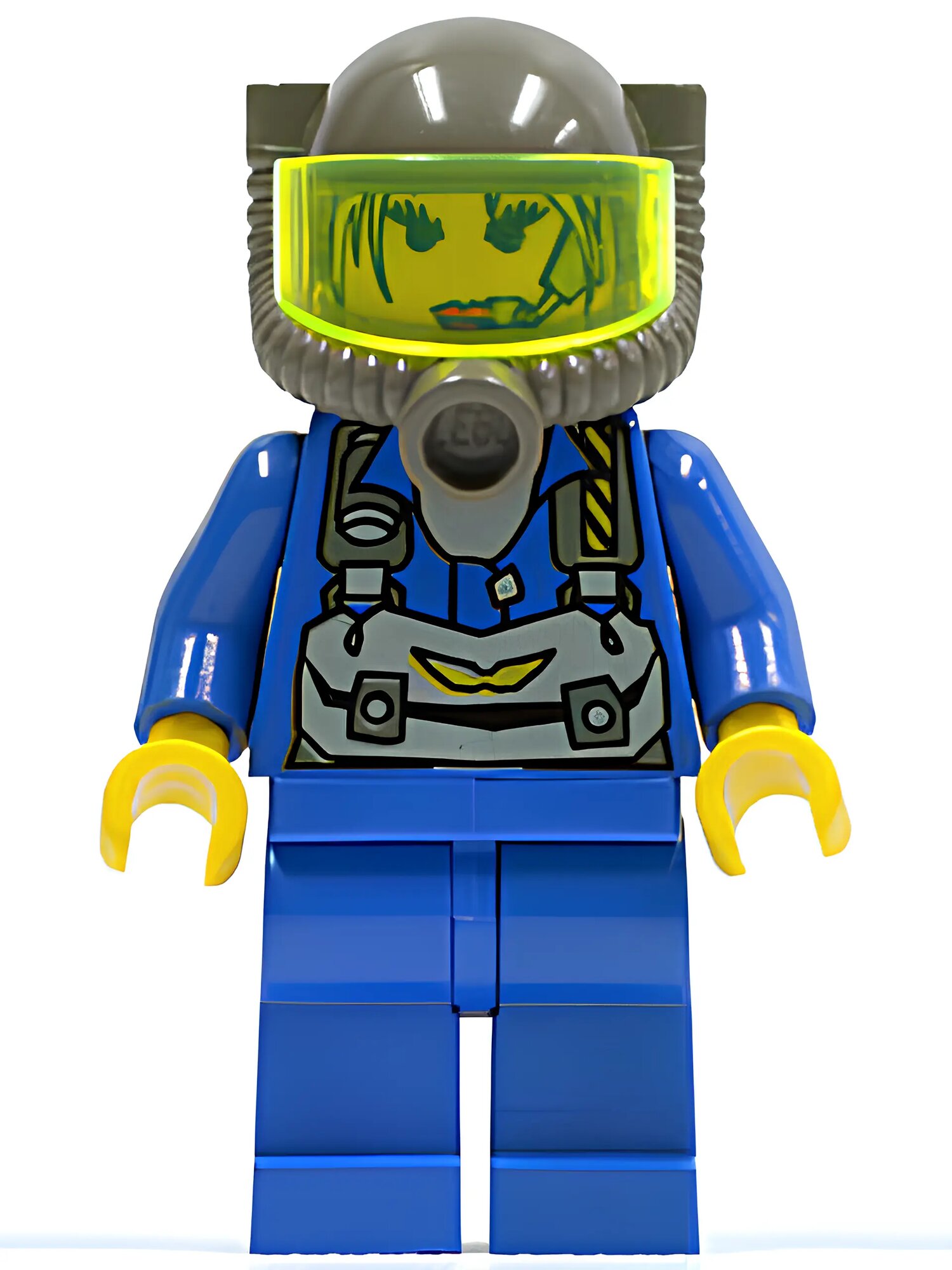 Минифигурка Lego Jet - Trans-Neon Green Visor rck004 N