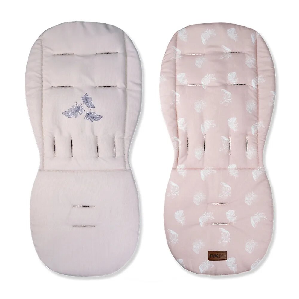 Матрасик-вкладыш в коляску Leo Baby Summer Seat Liner, цвет Розовый / Перья