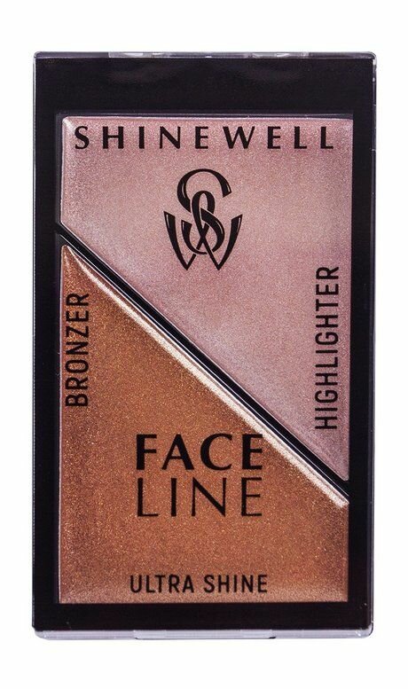 SHINEWELL Моделирующий набор хайлайтер и бронзер Highlighter Bronzer Palette, 5,6 г, набор №3