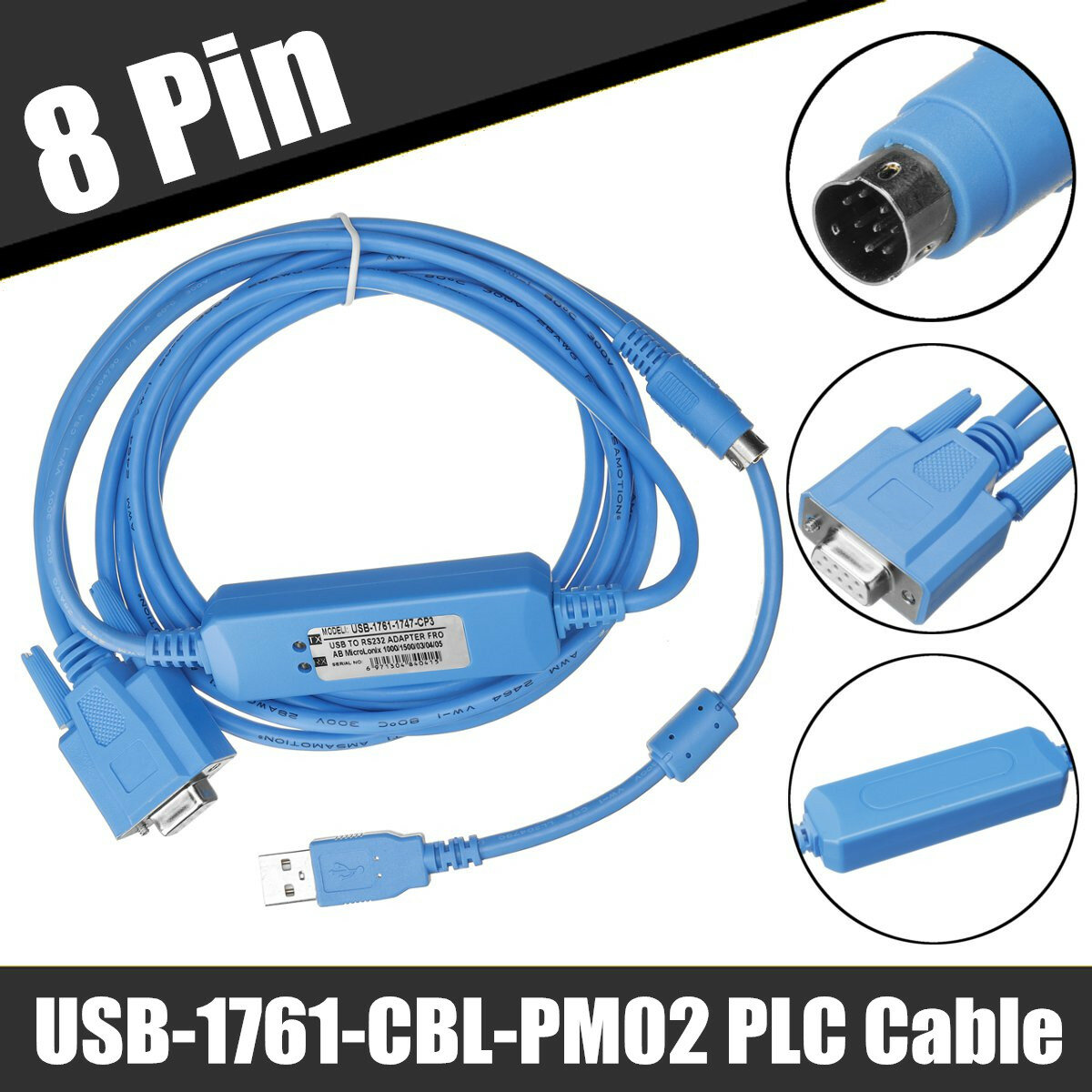 Инструмент 3M 8-контактный кабель для программирования ПЛК USB-1761-CBL-PM02 для Micrologix серии 1000/1500