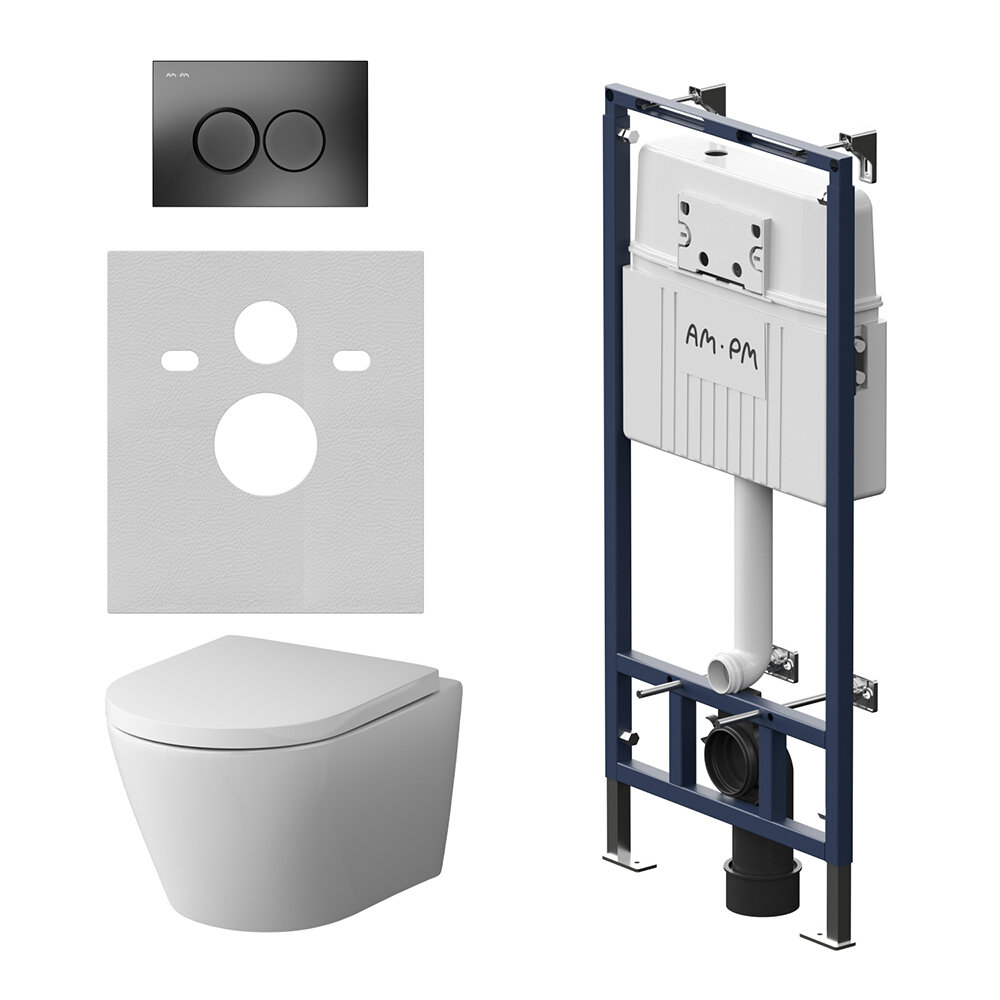 Унитаз с инсталляцией Am.Pm Sense IS100138.741701