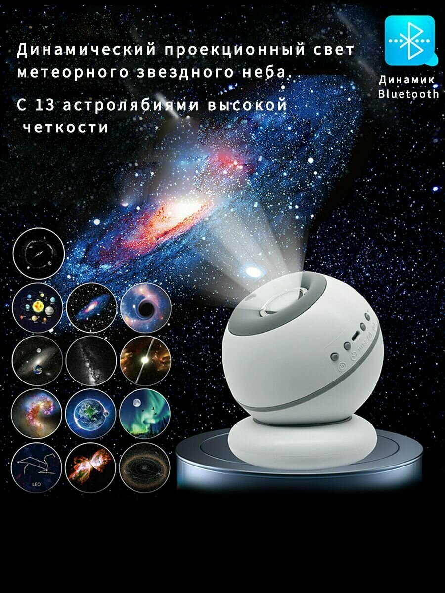 Проектор "Планетарий" для детской, 220В, встроенный Power Bank