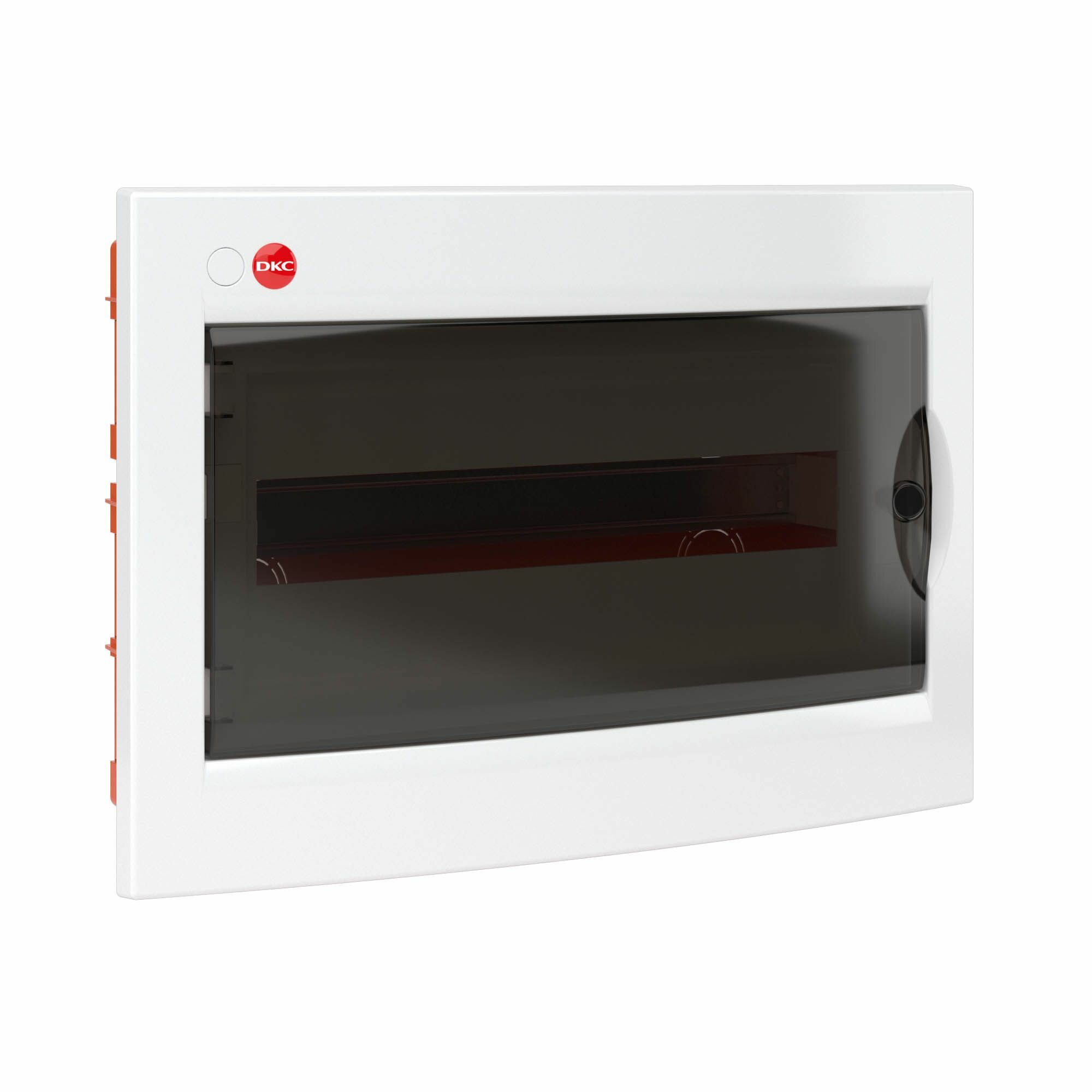 DKC Щиток встраив. с двер.18мод, IP41, бел, с клеммыблок.1х87518 и замком, 81918