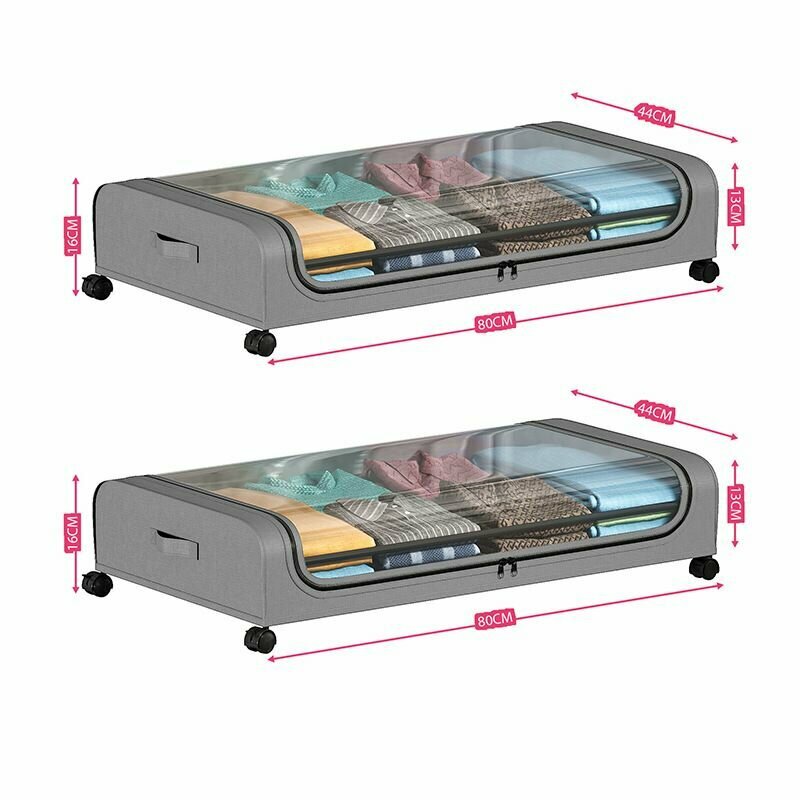 Ящик для хранения под кроватью с колесами, Две пачки, Anderlen