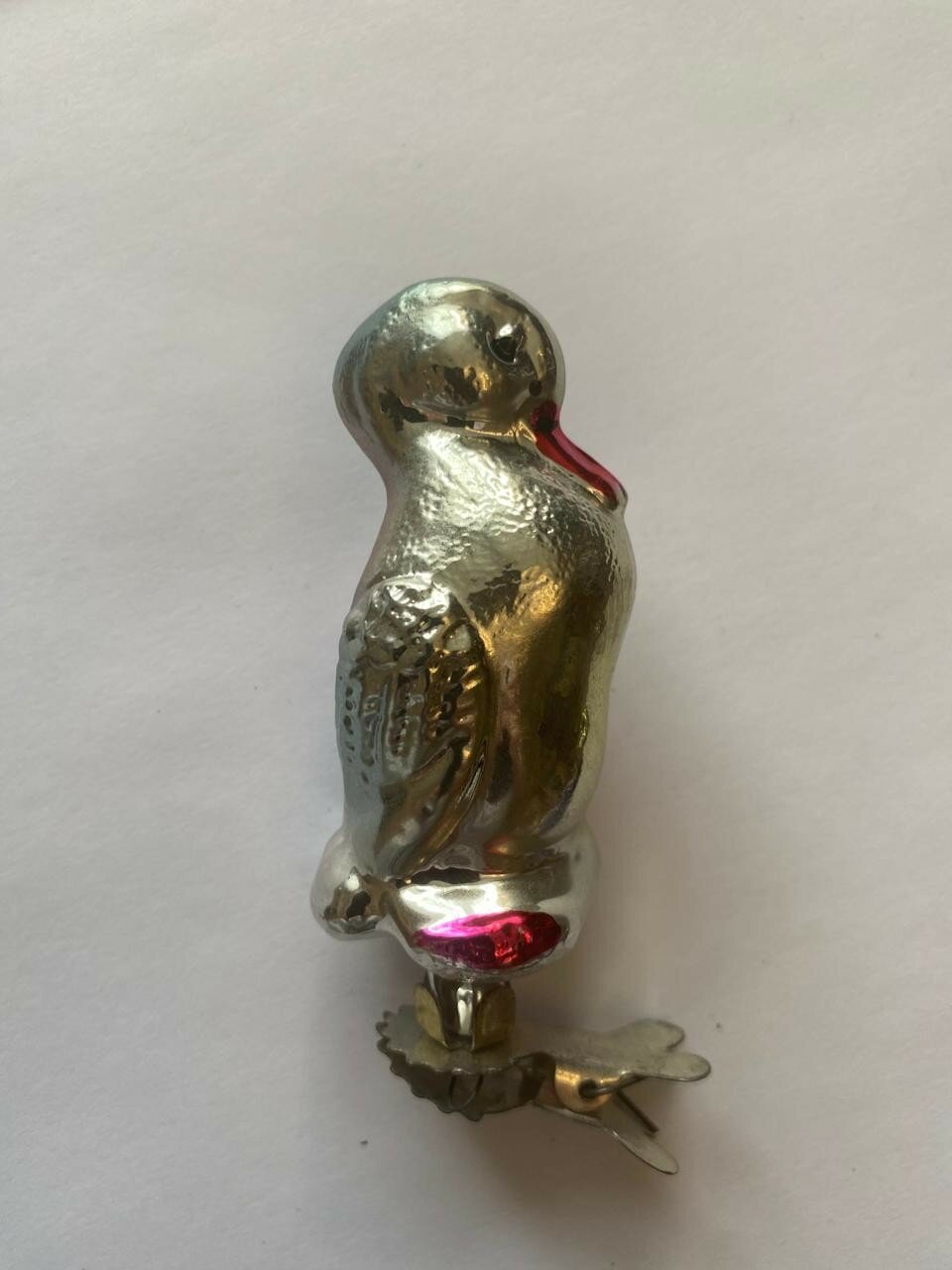 Игрушка на елку Серая шейка Винтаж из СССР