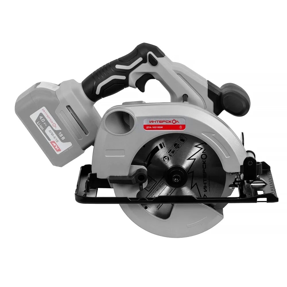 Аккумуляторная дисковая пила ИНТЕРСКОЛ ДПА-165/18ВМ, 18 В, (762.4.1.70)