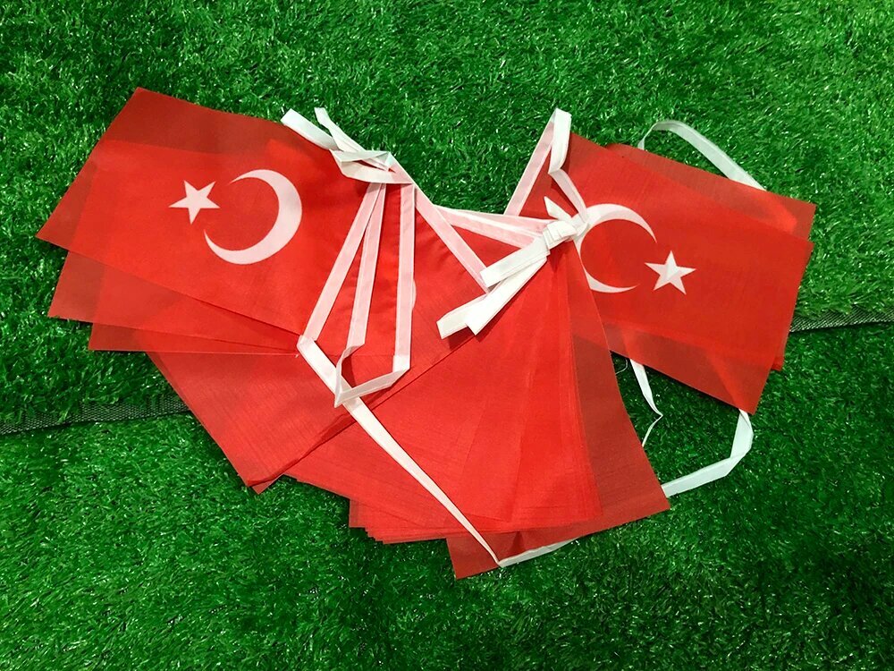SKY FLAG флаги с овсянкой из Турции, 20 шт./лот, 14x21 см, веревочный баннер с индейкой, вымпел, полиэстер, летающие овсянки, фестиваль, вечеринка, праздник