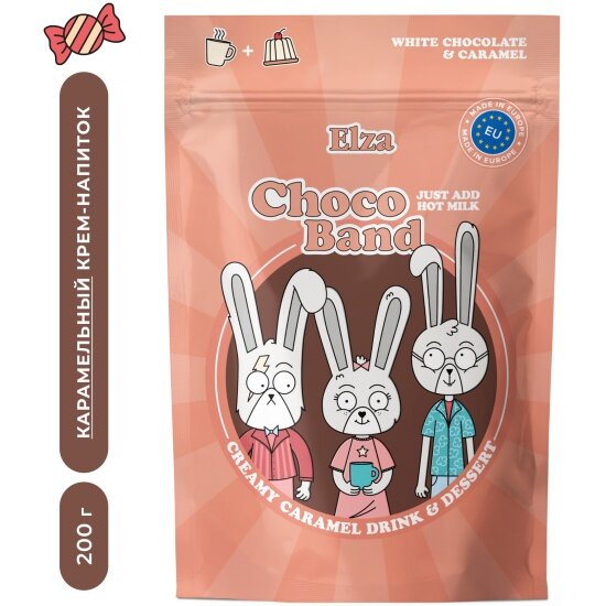 Напиток-десерт Elza “Choco Band Creamy Caramel” растворимый 200 г