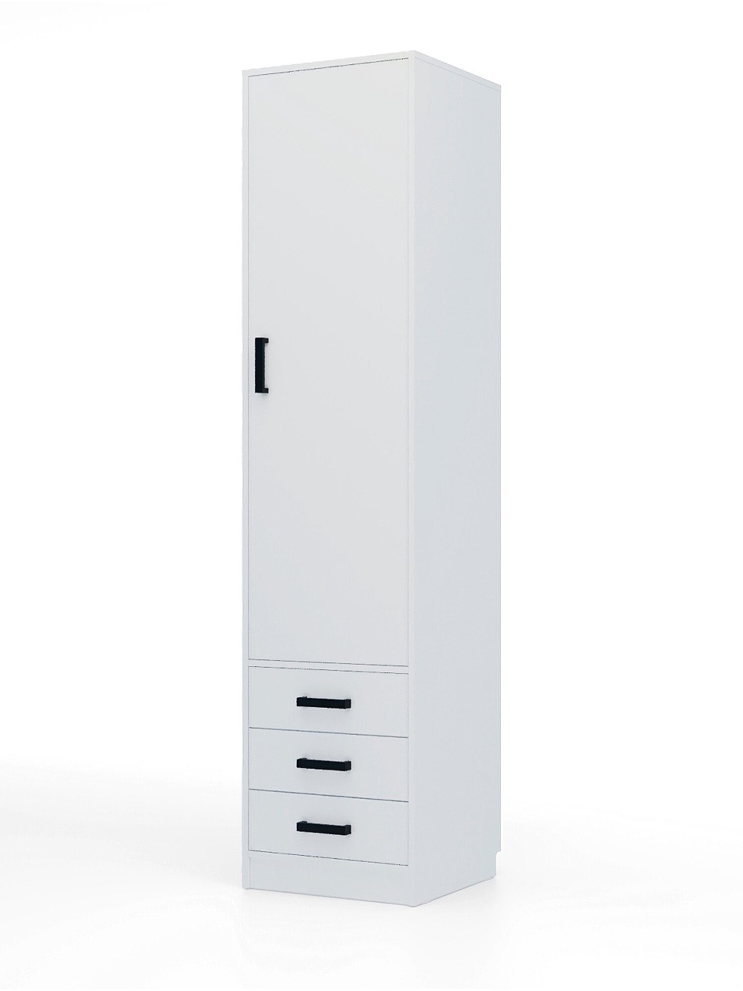 Шкаф Клик Мебель, однодверный, для одежды, ЛДСП, 500х500х2100 мм, белый