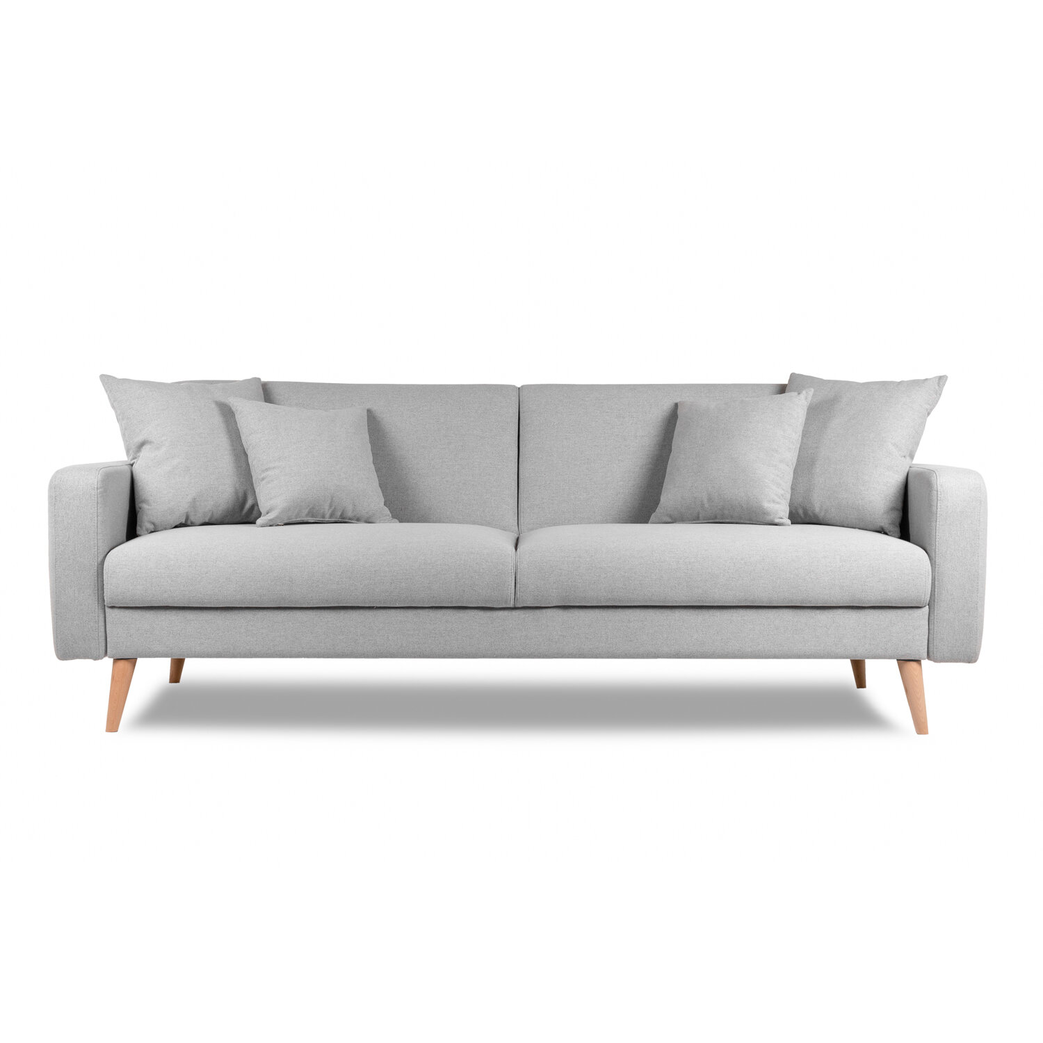 Диван трехместный с подушками 216х90х86 см серый Жаккард UNO Silver VERDEN FINSOFFA