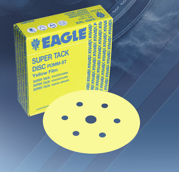 5шт - круг абразивный P1200 152мм 7 отверстий Yellow Film KOVAX