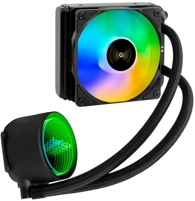 Система жидкостного охлаждения ExeGate BlackWater-120V3. PWM. ARGB (EX298708RUS)